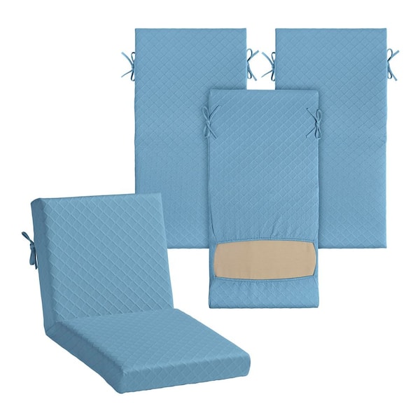 ARDEN Elastic 1-Piece Dining Chair Cushion Cover, French Blue MS09X07B ...
