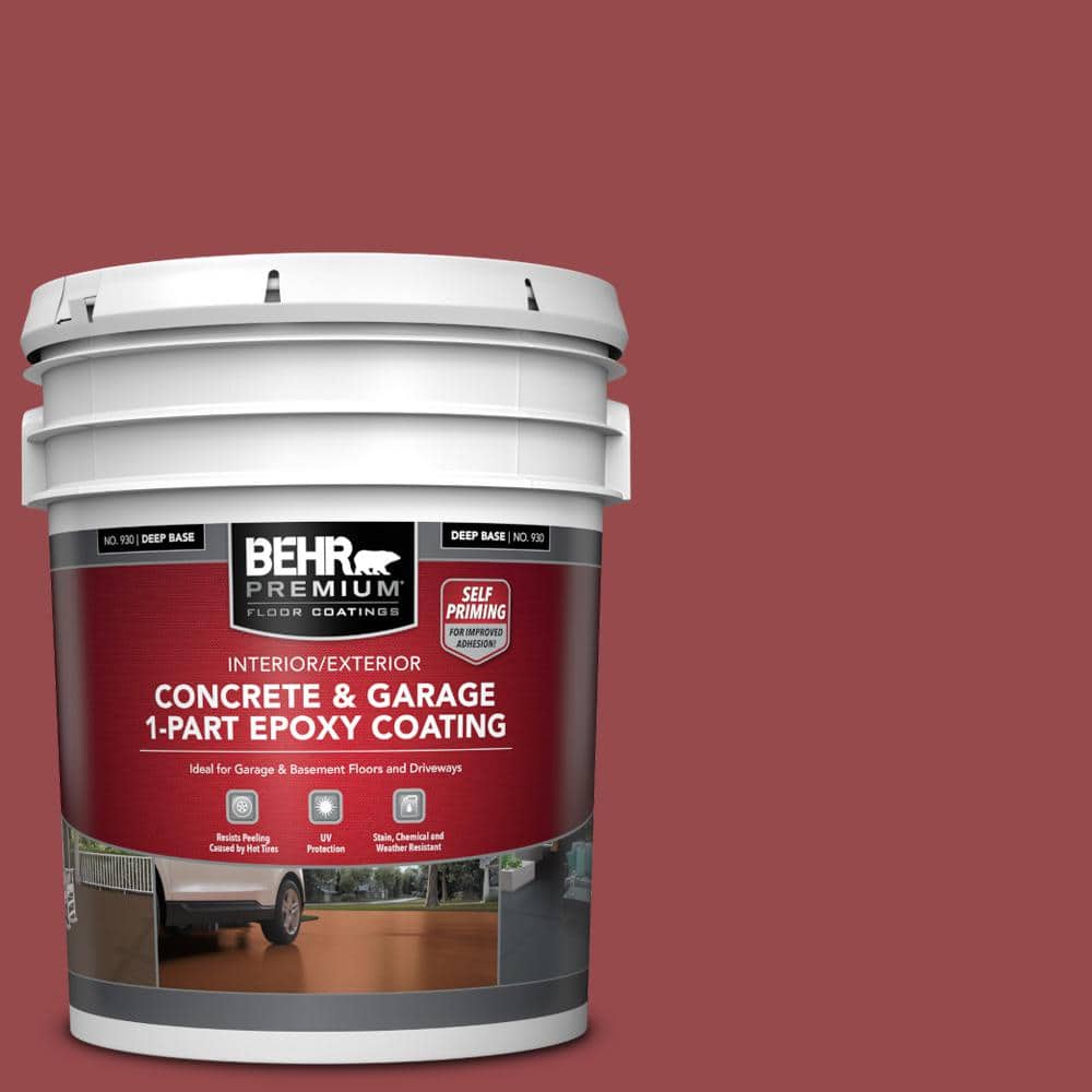 BEHR PREMIUM 5 gal. #M140-6 Circus Red Self-Priming 1-Part Epoxy Satin ...