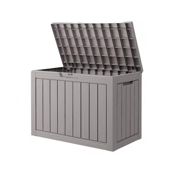 30.4in.Wx16.7in.Dx21.7in. H Outdoor Storage Box, Resin Deck Boxes ...
