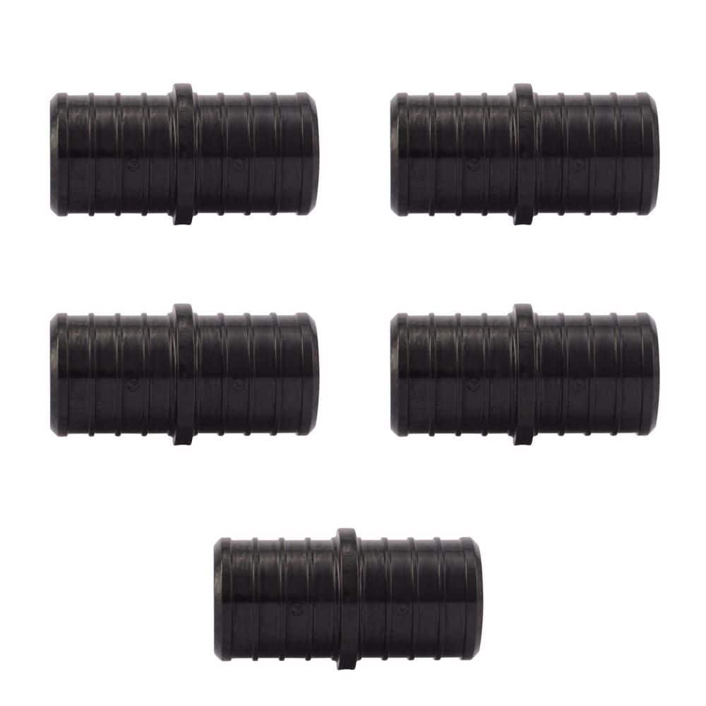 Apollo 1 in. Plastic PEX-B Barb Coupling (5-Pack) PXPAC115PK - The Home ...