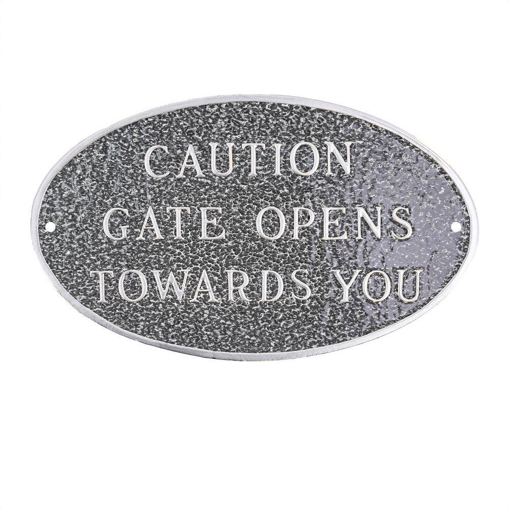 Montague Metal Products 10 in. x 18 in. Large Oval Caution Gate Opens ...