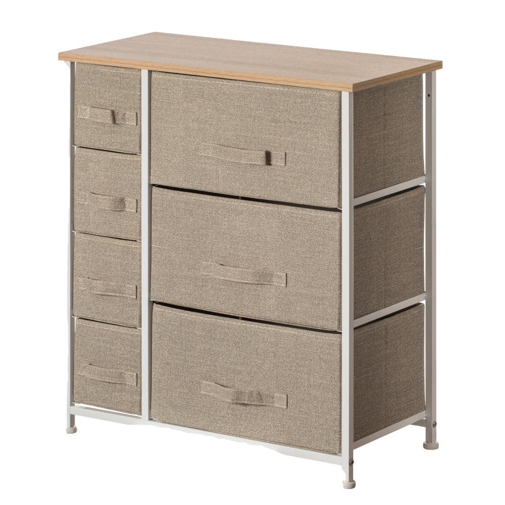 Basicwise Storage Cabinet, 29 in. H x 25 in. W x 11.5 in. D, Beige ...