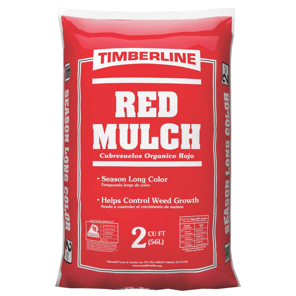Reviews for Timberline 2 cu. ft. Red Shredded Wood Bagged Mulch (Pallet ...
