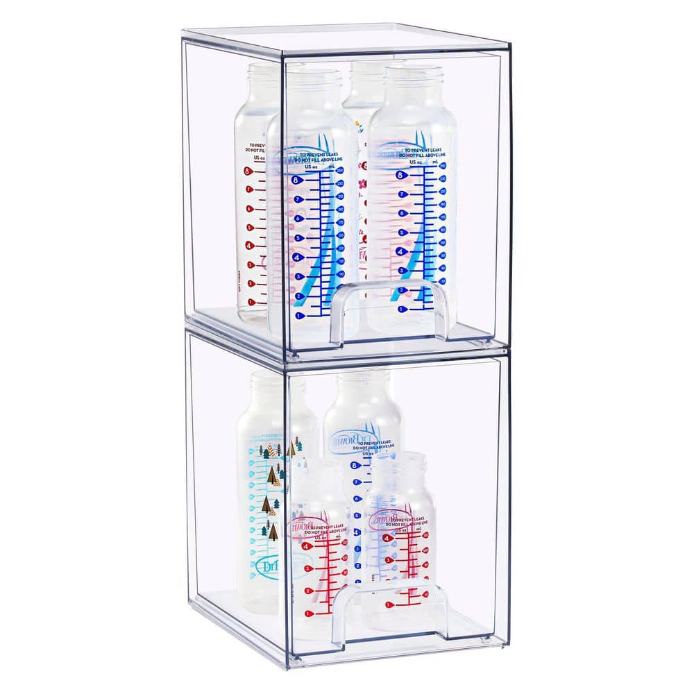 Sorbus Clear Acrylic Pull-Out Organizer, Tall Stackable Storage Drawers ...
