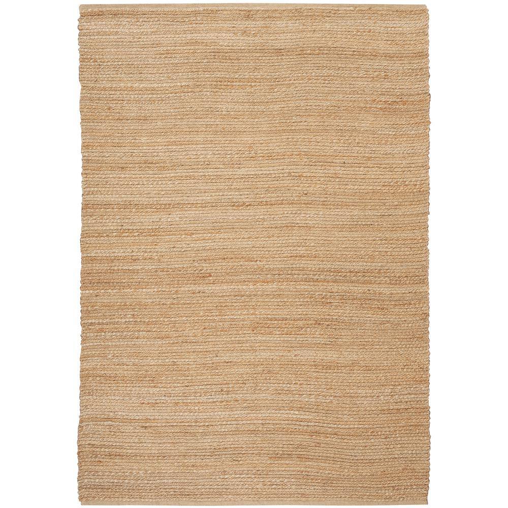 Nourison Natural Jute Bleached 6 ft. x 9 ft. Solid Contemporary Area ...
