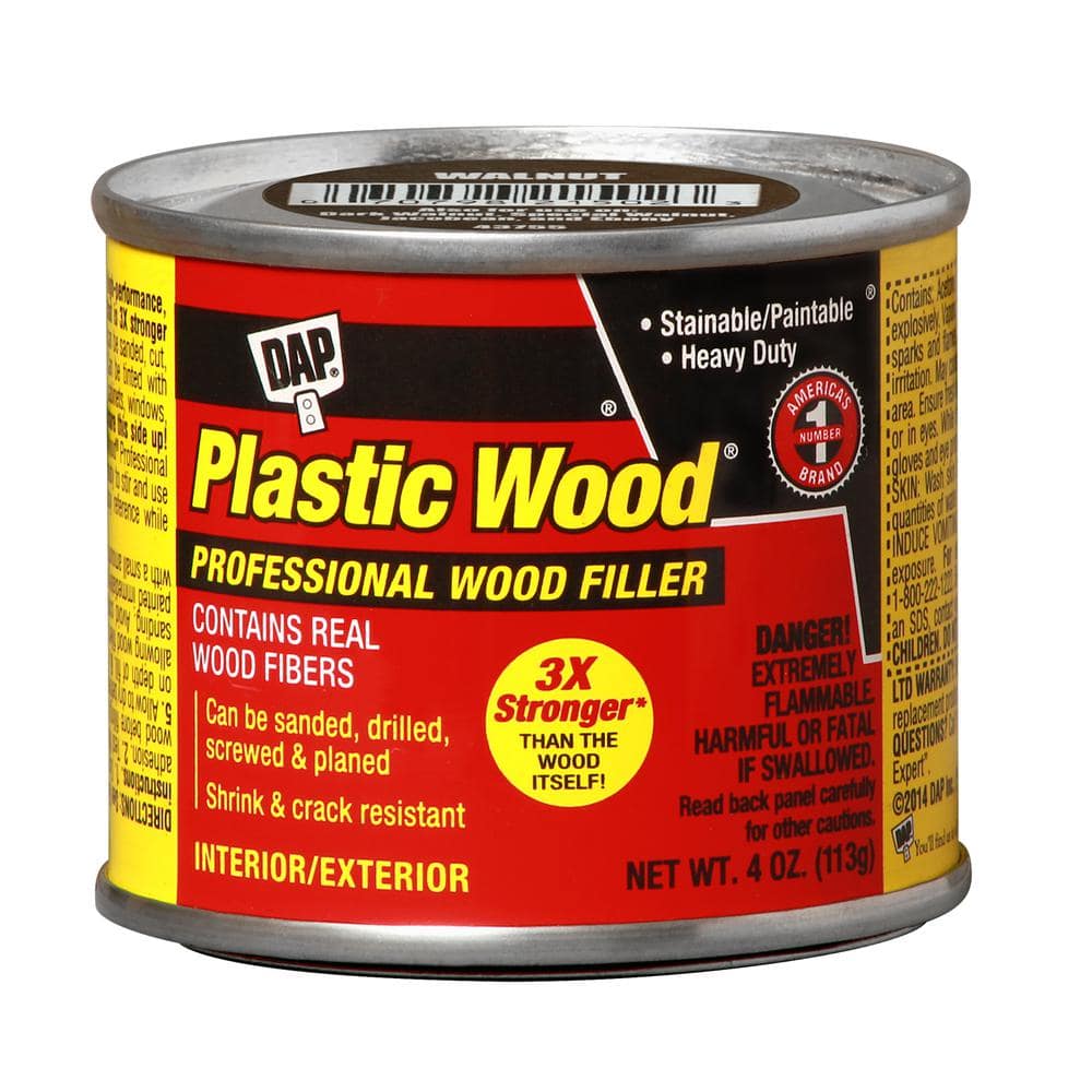 DAP Plastic Wood 4 oz. Walnut Solvent Wood Filler (12-Pack) 7079821434 ...