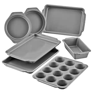 Rachael Ray 3-Piece Gray Bakeware Nonstick Cookie Pan Set with Sea Salt ...