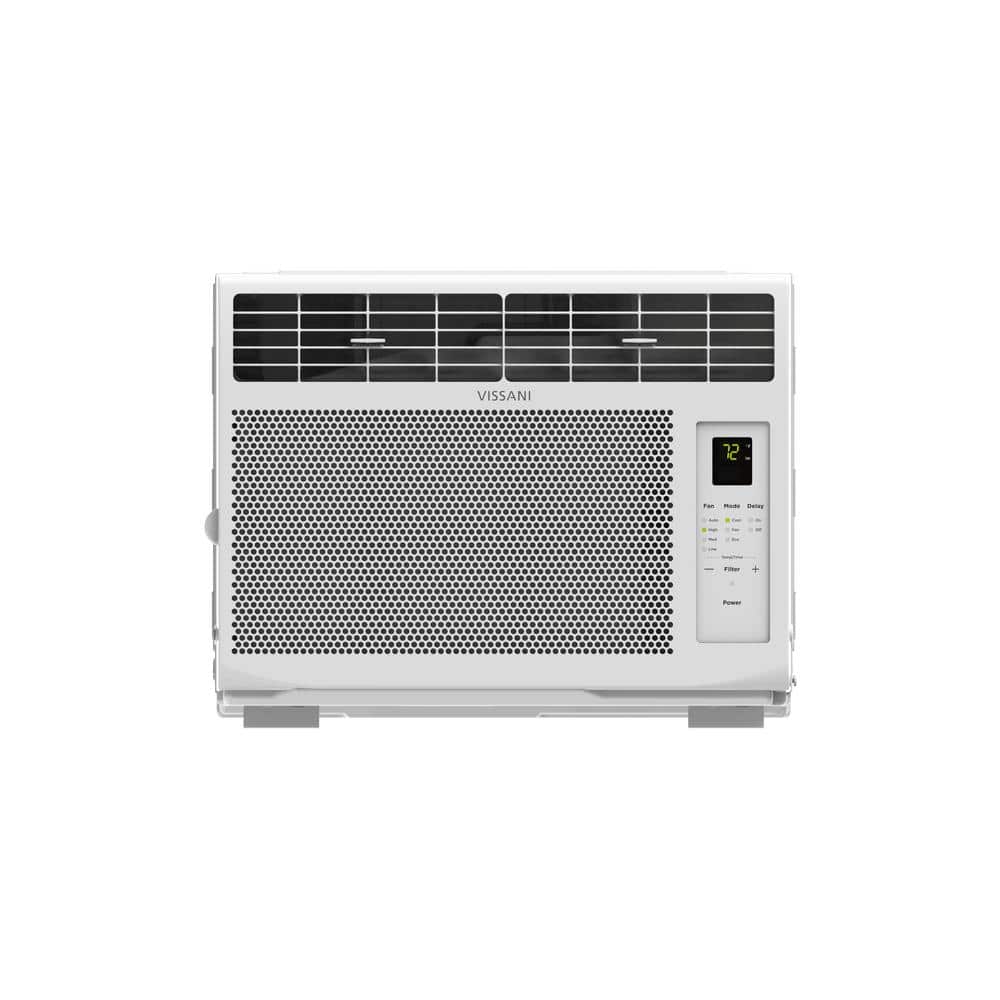 Vissani 6,000 BTU 115-Volt Window Air Conditioner for 250 sq. ft. Rooms ...