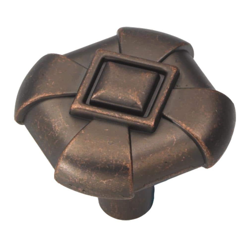 HICKORY HARDWARE Chelsea 1-1/8 in. Dark Antique Copper Cabinet Knob ...