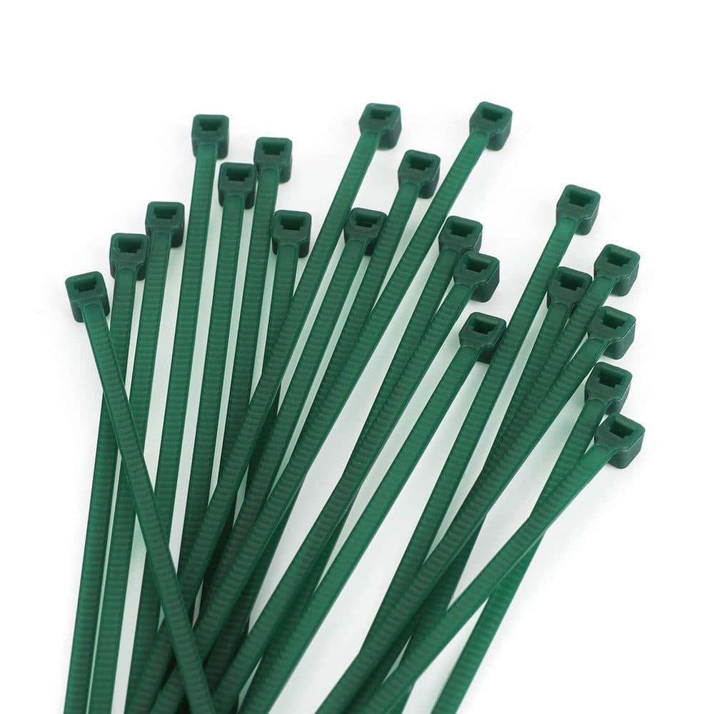 6 in. Premium Plastic Green Welded Wire Nylon Ties for Patio Garden ...