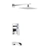 ANZZI Mezzo Series 1-Handle 1-Spray Tub and Shower Faucet in Polished ...
