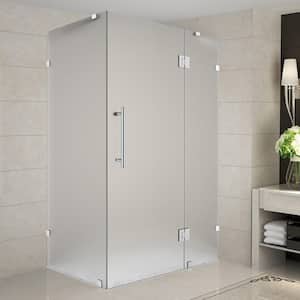 Aston Avalux 55 in. x 38 in. x 72 in. Rectangular Pivot Frameless Corner Shower Enclosure in ...