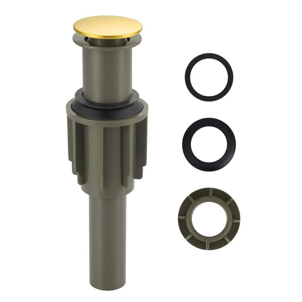 VEVETTA Pop Up Drain without Overflow for Bathroom Faucet in Brushed ...