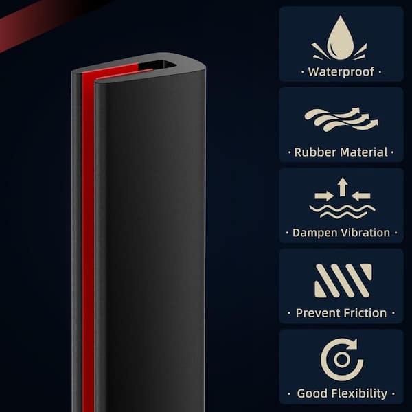 Justincity 20 in. x 0.5 in. x 1 in. Easy to Install, Flexible, Durable ...