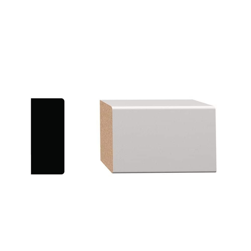 Alexandria Moulding 3/8 in. D x 1-1/4 in. W x 84 in. L Primed MDF Wood ...