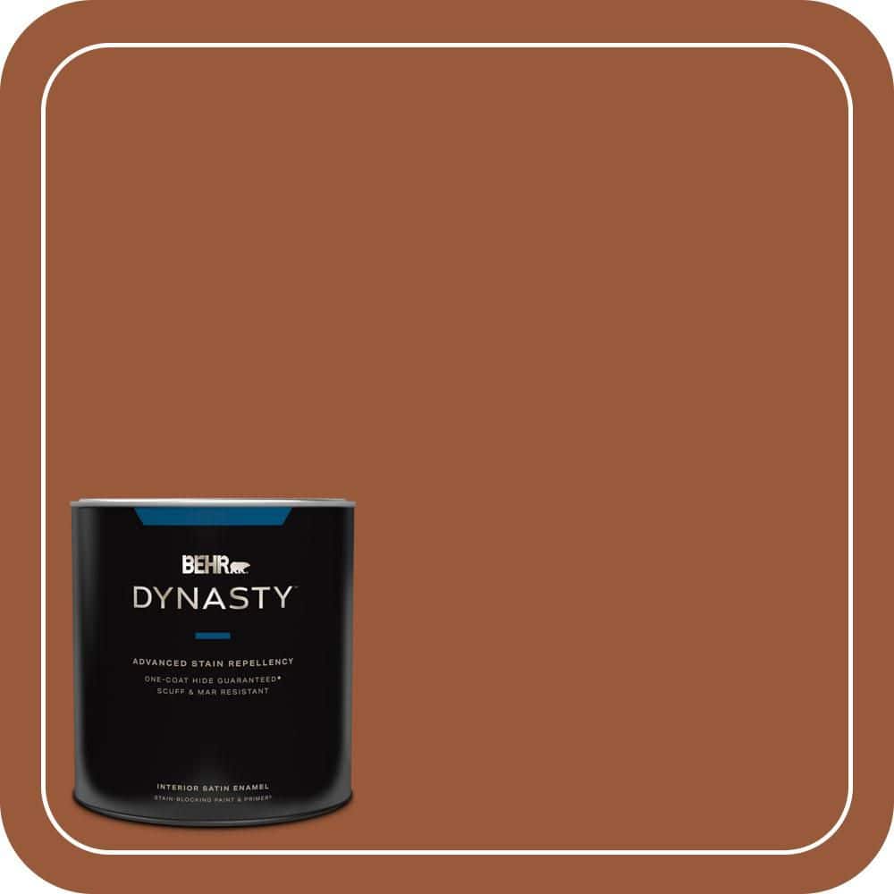 BEHR DYNASTY 1 qt. #230D-7 Cinnamon Brandy Satin Enamel Interior Stain ...