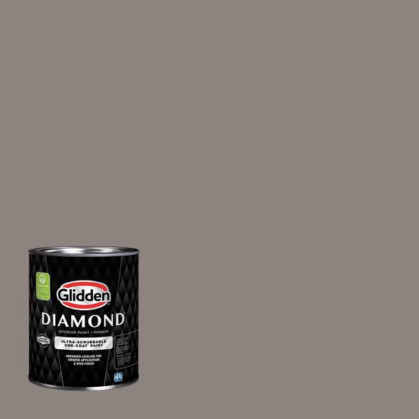 Glidden Diamond 1 Qt. Elephant Gray PPG1005-5 Flat Interior Paint with ...