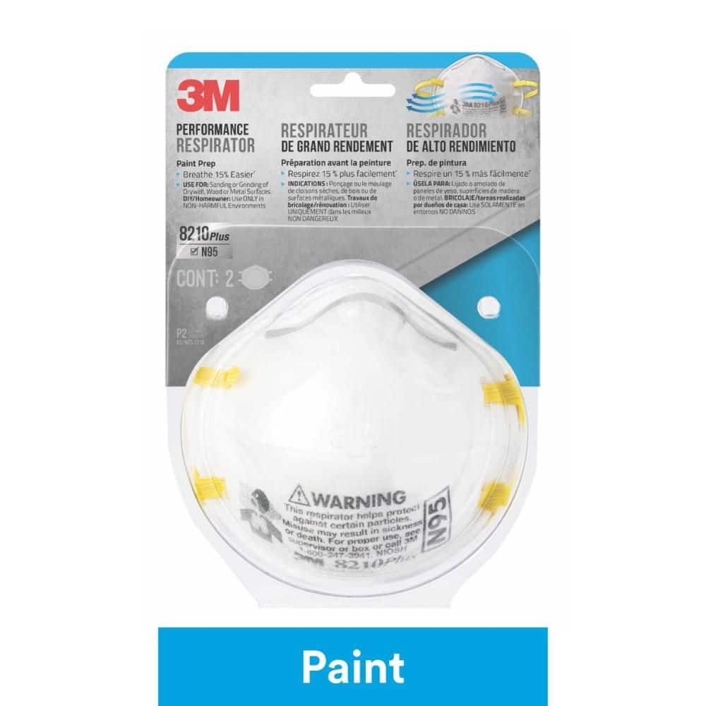 3M N95 Paint Sanding Respirator Mask (2-Pack) 8210PP2 DC - The Home Depot
