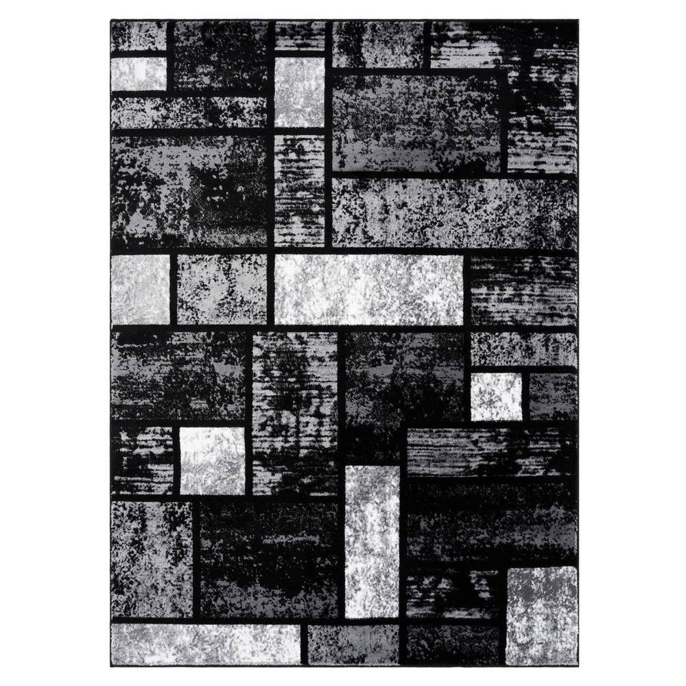 LUXE WEAVERS Tobis Collection Modern Geometric Abstract Gray 8x10 ...