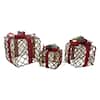 Northlight Set of 3 LED Rustic Rattan Christmas Gift Boxes With Pinec1s ...