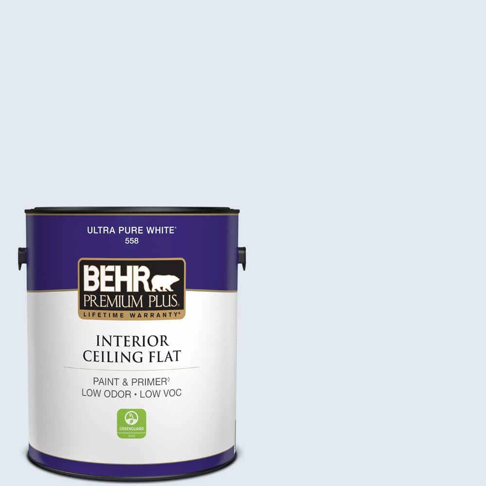 BEHR PREMIUM PLUS 1 gal. #M540-1 Bellflower Blue Ceiling Flat Interior ...