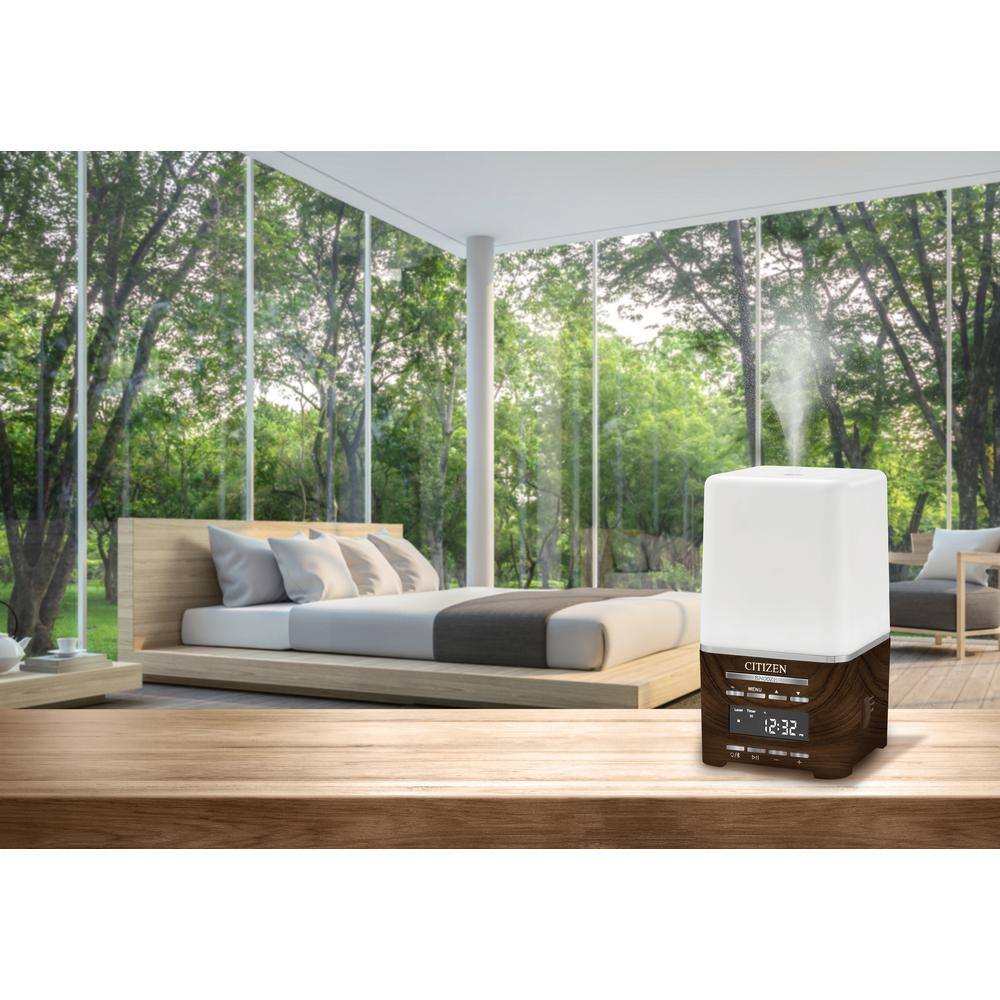 CITIZEN SensoryTime aromatherapy alarm clock with Bluetooth, brown and ...