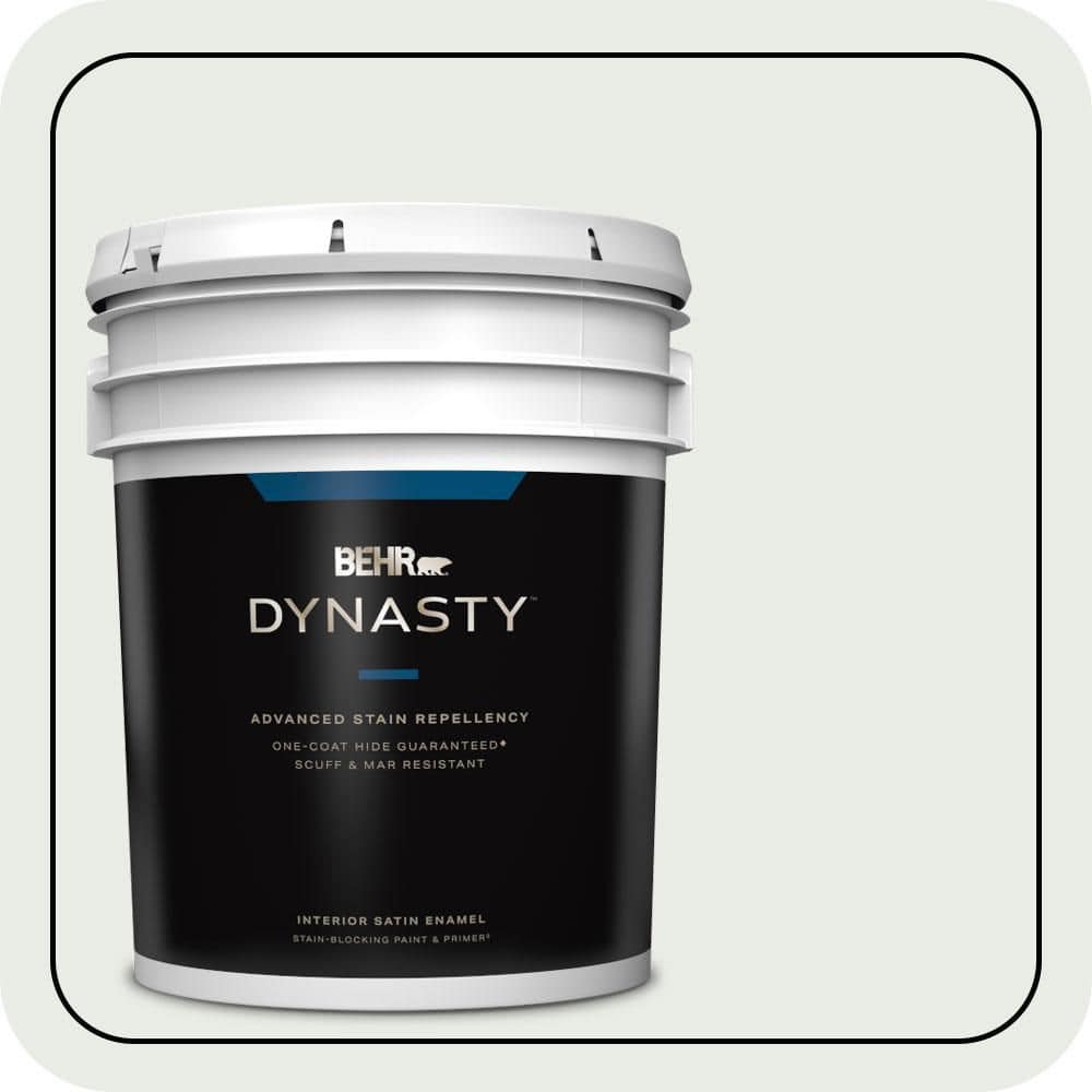 BEHR DYNASTY 5 gal. #BWC-19 Queen Annes Lace Satin Enamel Interior ...