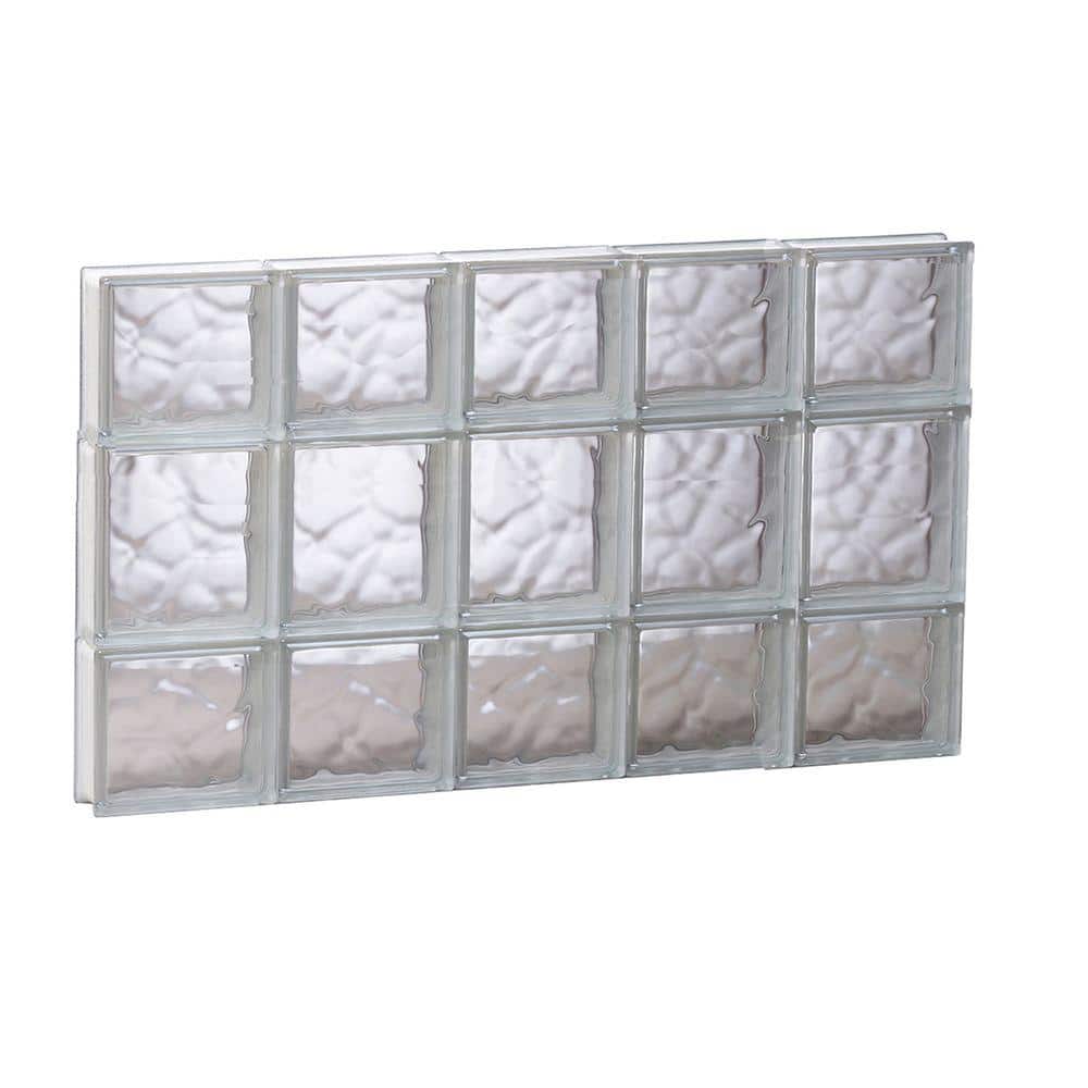 Clearly Secure 28.75 in. x 19.25 in. x 3.125 in. Frameless Wave Pattern ...
