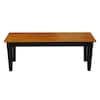 International Concepts Black and Cherry Bench BE57-47S - The Home Depot