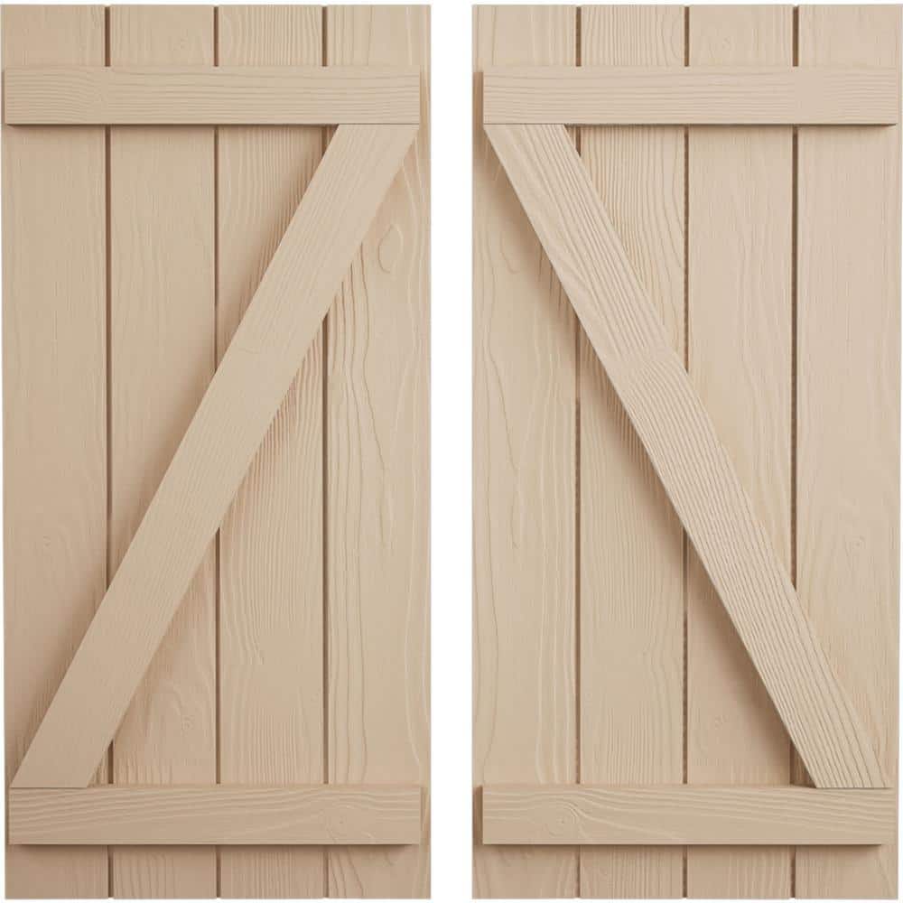 Ekena Millwork 22 in. x 80 in. Timberthane Polyurethane 4-Board Joined ...