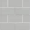 Take Home Tile Sample - Gray 4 in. x 4 in. Glossy Ceramic Gray Subway ...