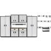 Gladiator 17-Piece Steel Garage Storage System in Silver (186 in. W x ...