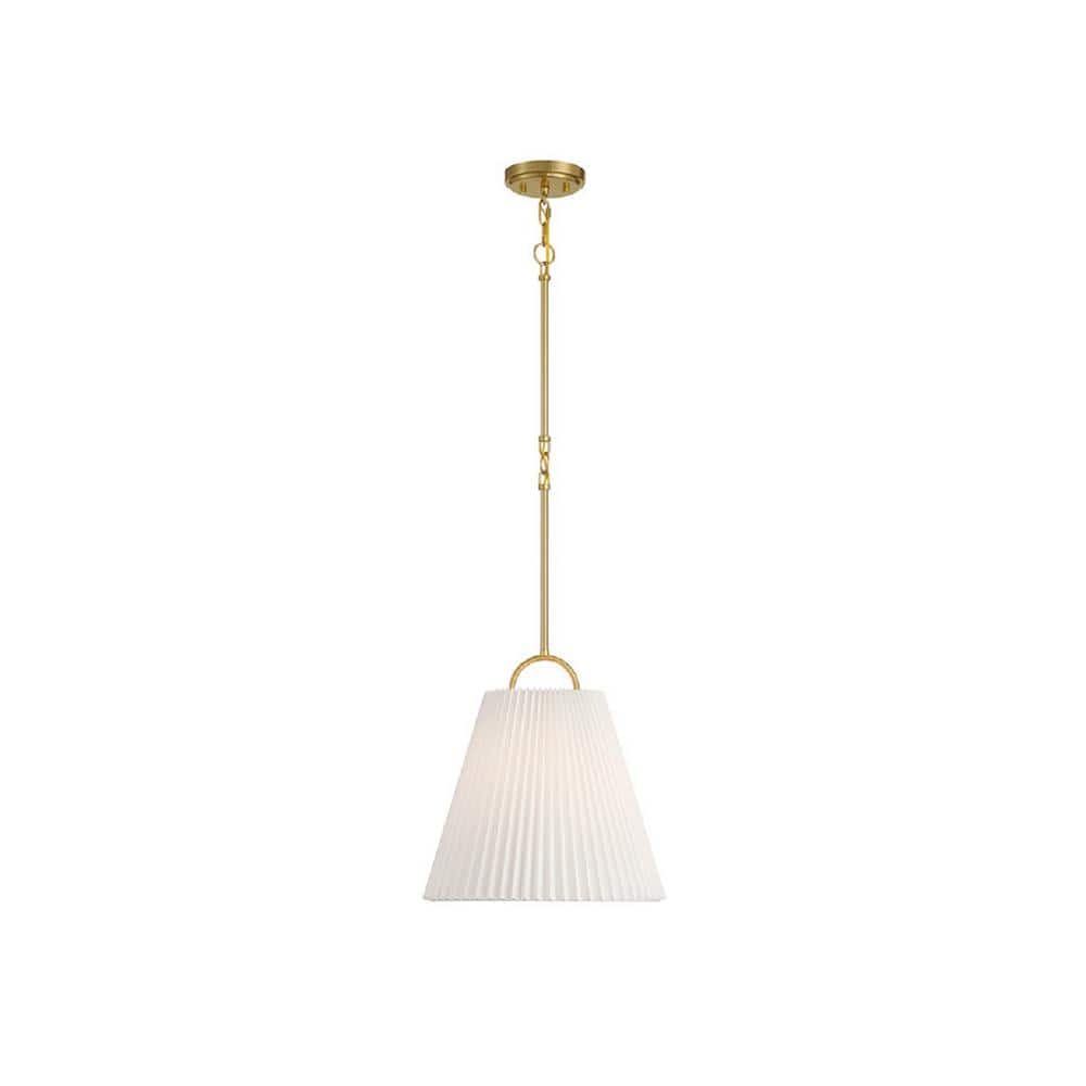 Savoy House Meridian 15 in. W x 36 in. H 1-Light Natural Brass ...