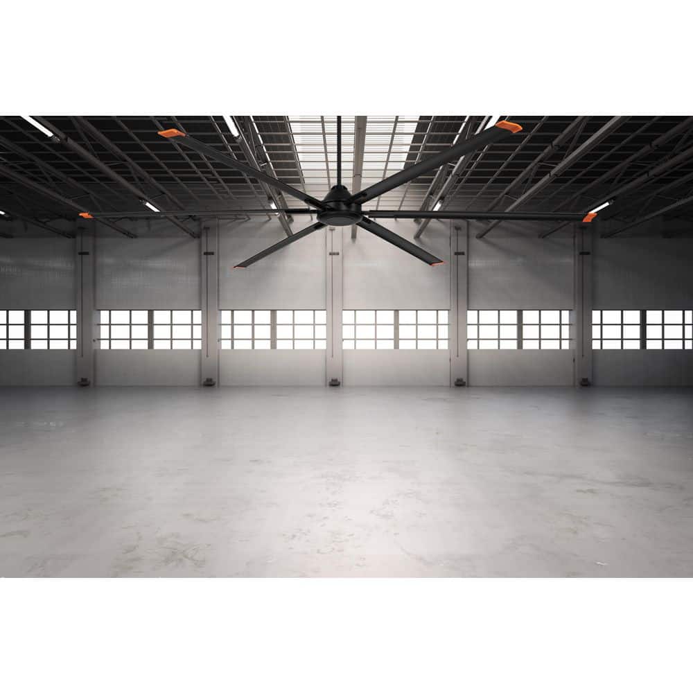Commercial Electric High Velocity 10 ft. Indoor/Outdoor Matte Black ...
