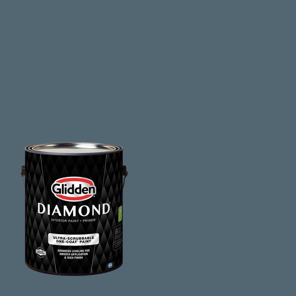 Glidden Diamond 1 gal. PPG1153-6 Silent Night Ultra-Flat Interior Paint ...