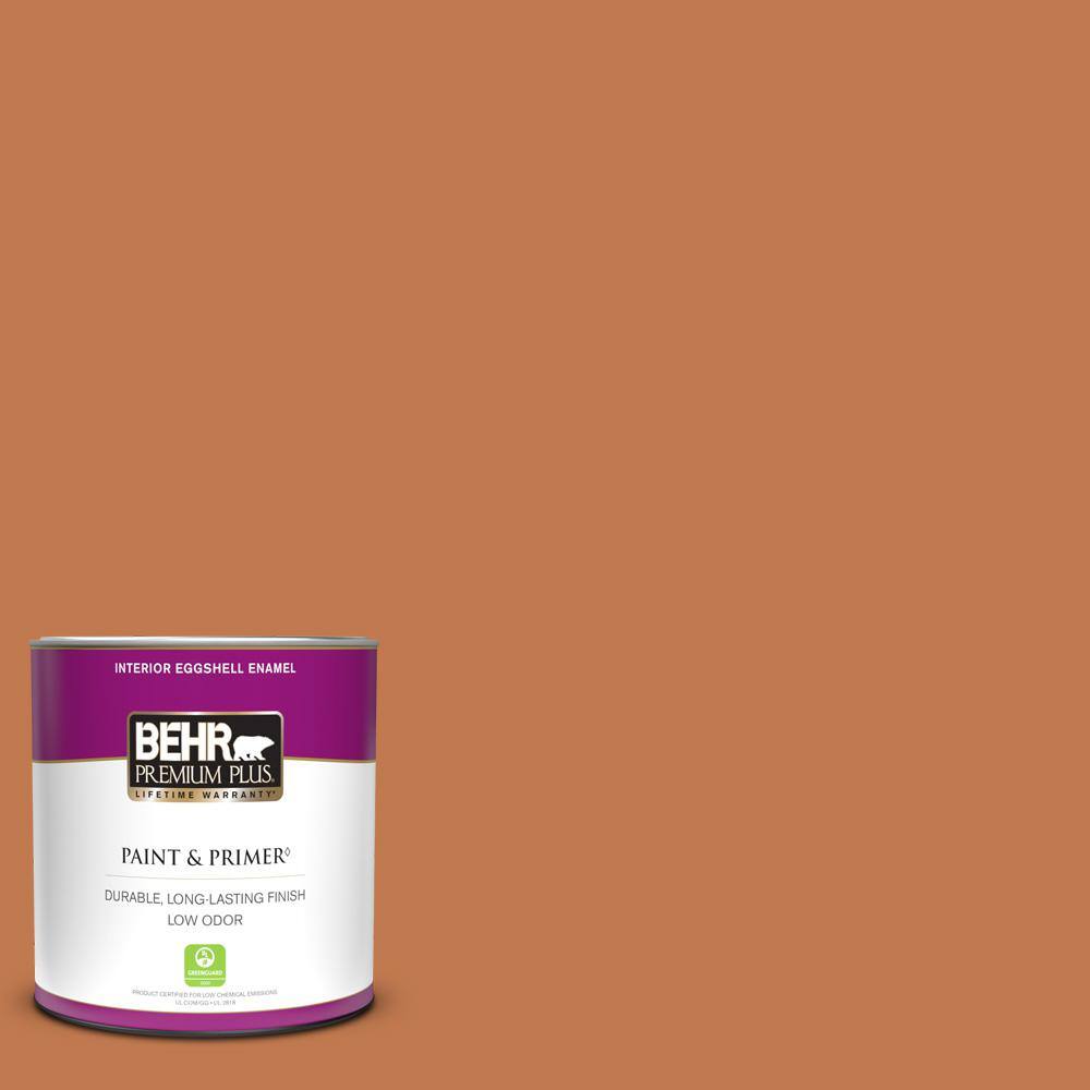 BEHR PREMIUM PLUS 1 qt. #240D-6 Chivalry Copper Eggshell Enamel Low ...