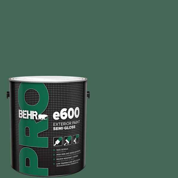 BEHR PRO 1 gal. #M420-7 Billiard Green Semi-Gloss Exterior Paint ...