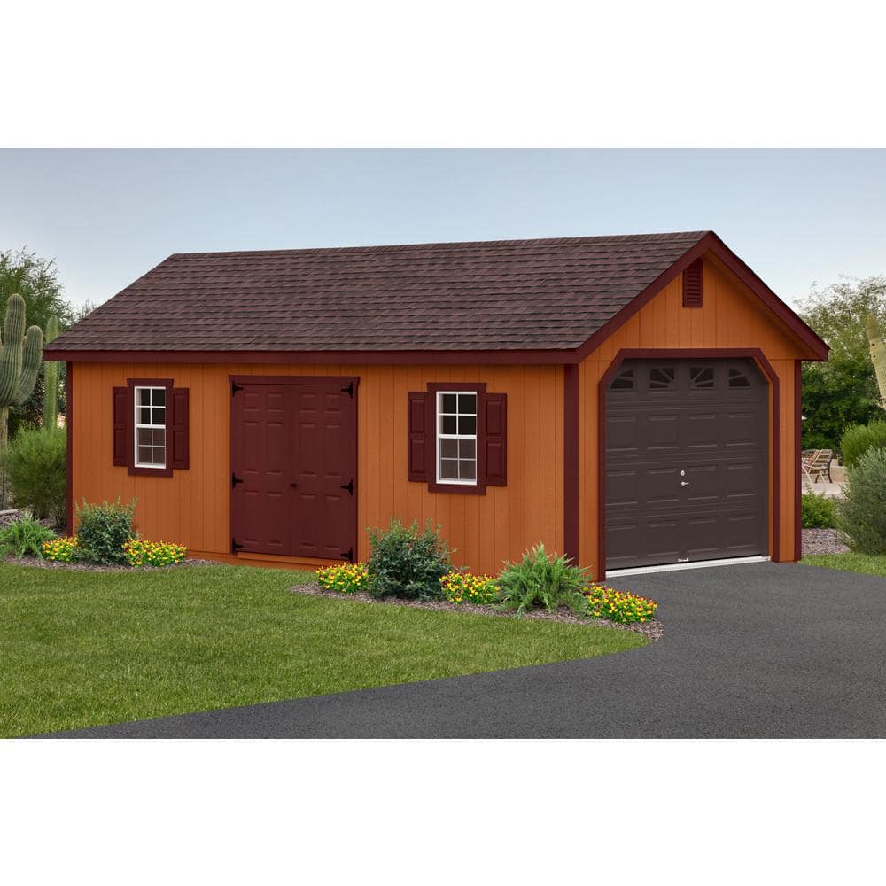 YardCraft Fairmont 12 ft. W x 26 ft. D Wood Storage Garage Kit without Floor FM1226 - The Home Depot