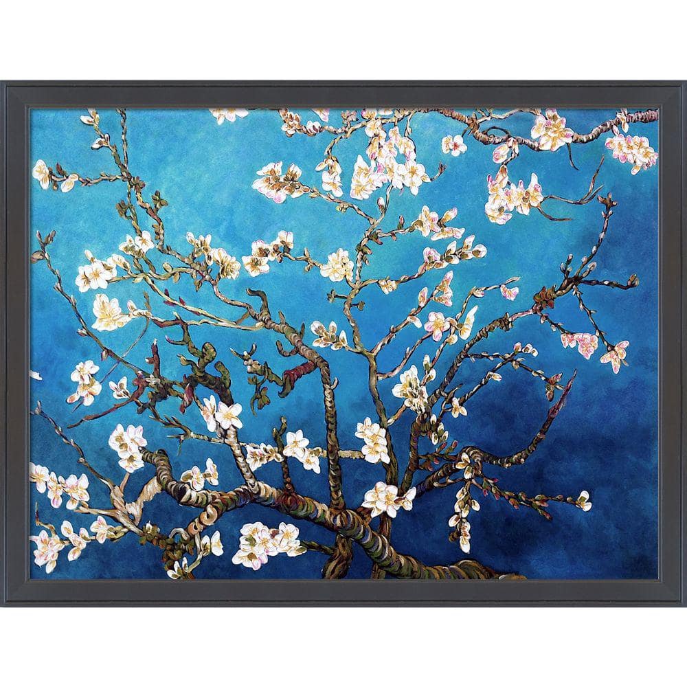 LA PASTICHE Branches of Tree in Blossom by Vincent Van Gogh Gallery Black Framed Nature Oil ...
