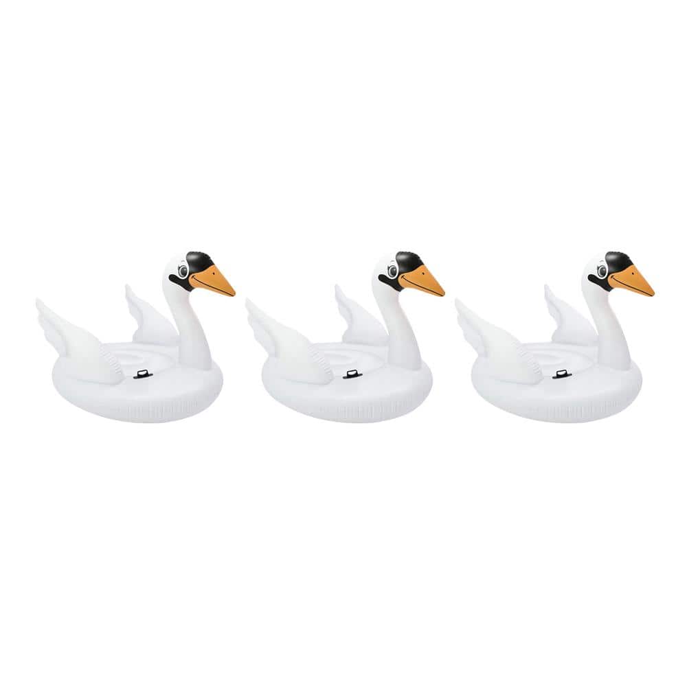 Intex Giant White Mega Swan Inflatable Swimming Pool Toy Float Ride On ...