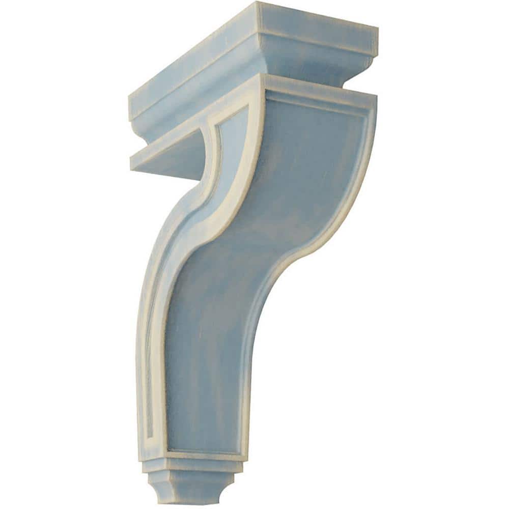 Ekena Millwork 4 in. x 13 in. x 8-1/2 in. Driftwood Blue Hollow Back ...