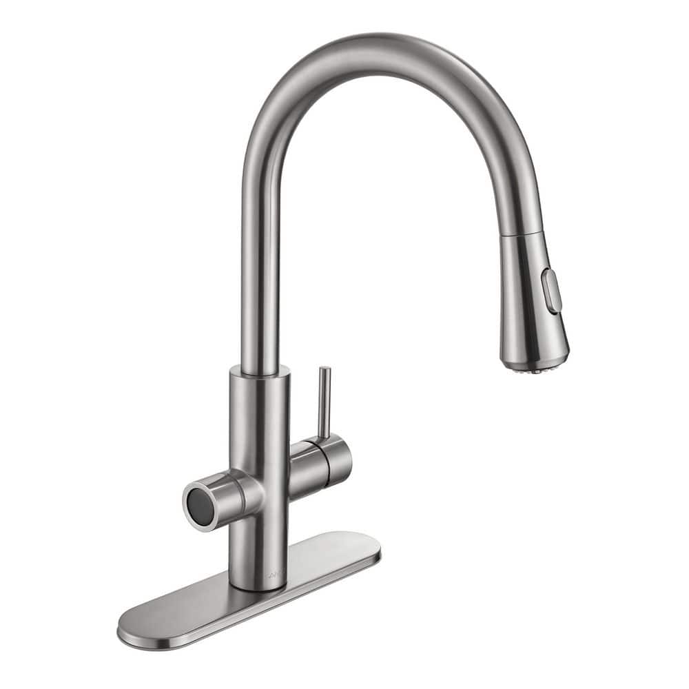 ANZZI Sunset 4-in-1 Single Handle 360 Spout Swivel 17.5 in. Faucet for ...