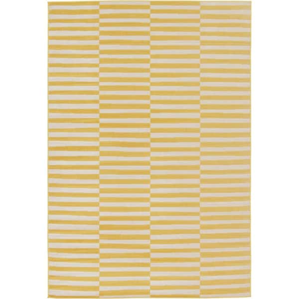 Unique Loom Williamsburg Striped Yellow 6' 0 x 9' 0 Area Rug 3129643 ...