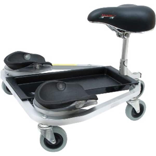 MARSHALLTOWN Racatac, Kneeling/Sitting Creeper 3 in. Casters Gray Soft ...