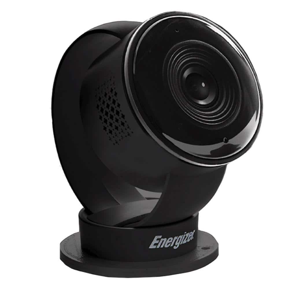 Energizer Smart Wi-Fi Plug-In Black Indoor Wired Camera, 1080P Full HD ...