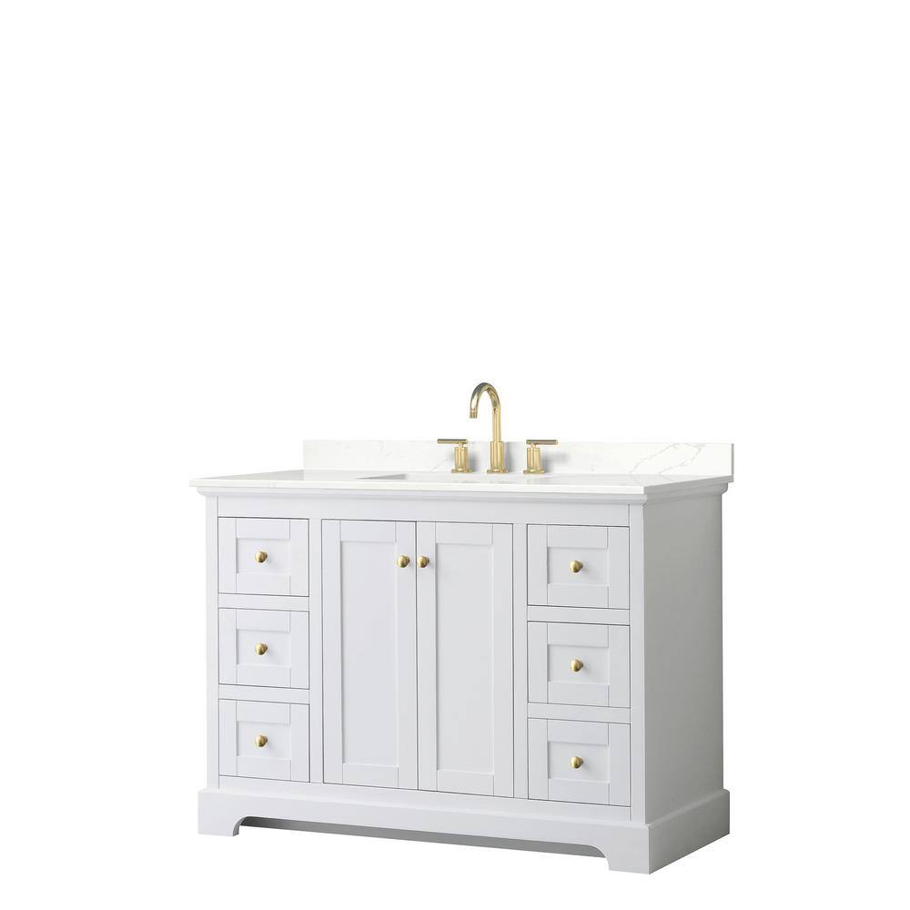 Wyndham Collection Avery 48 in. W x 22 in. D x 35 in. H Single Bath ...