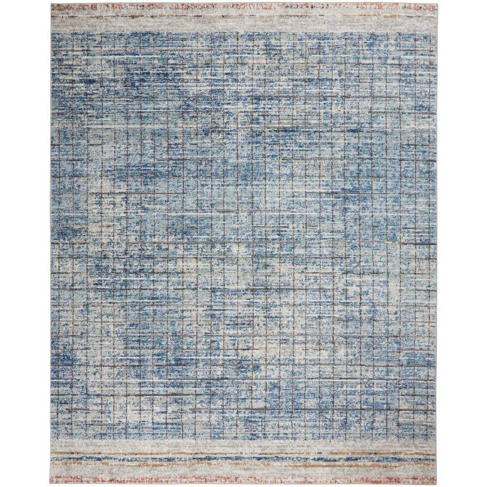 Nourison Concerto Blue 8 ft. x 10 ft. Abstract Contemporary Area Rug ...