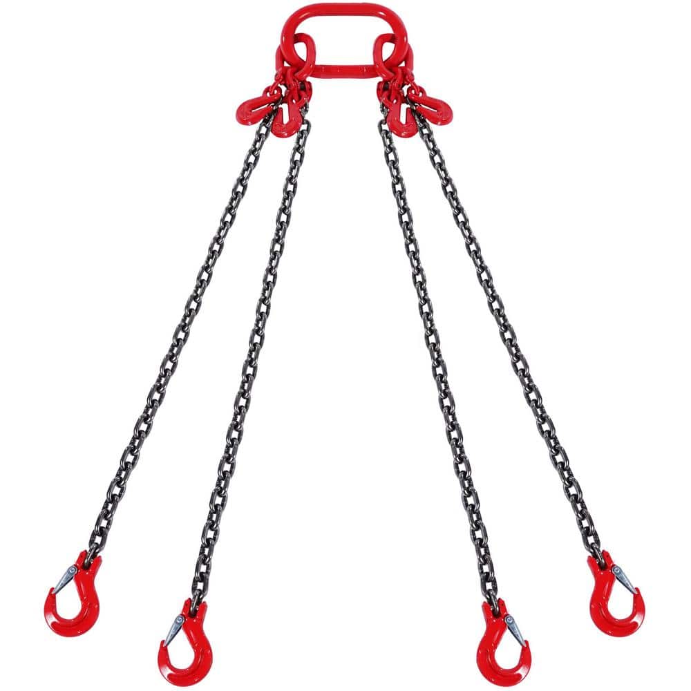 VEVOR Chain Sling, 5/16 in. x 10 ft. Lifting Chains with Hooks, G80 ...