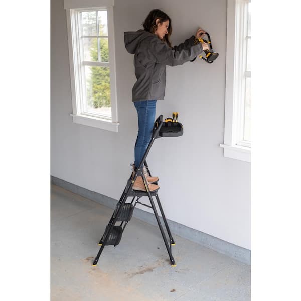 Gorilla Ladders GLHD 3T 3 Step Pro Grade Steel Project Ladder 300 lbs. Load Capacity Type iA Duty Rating