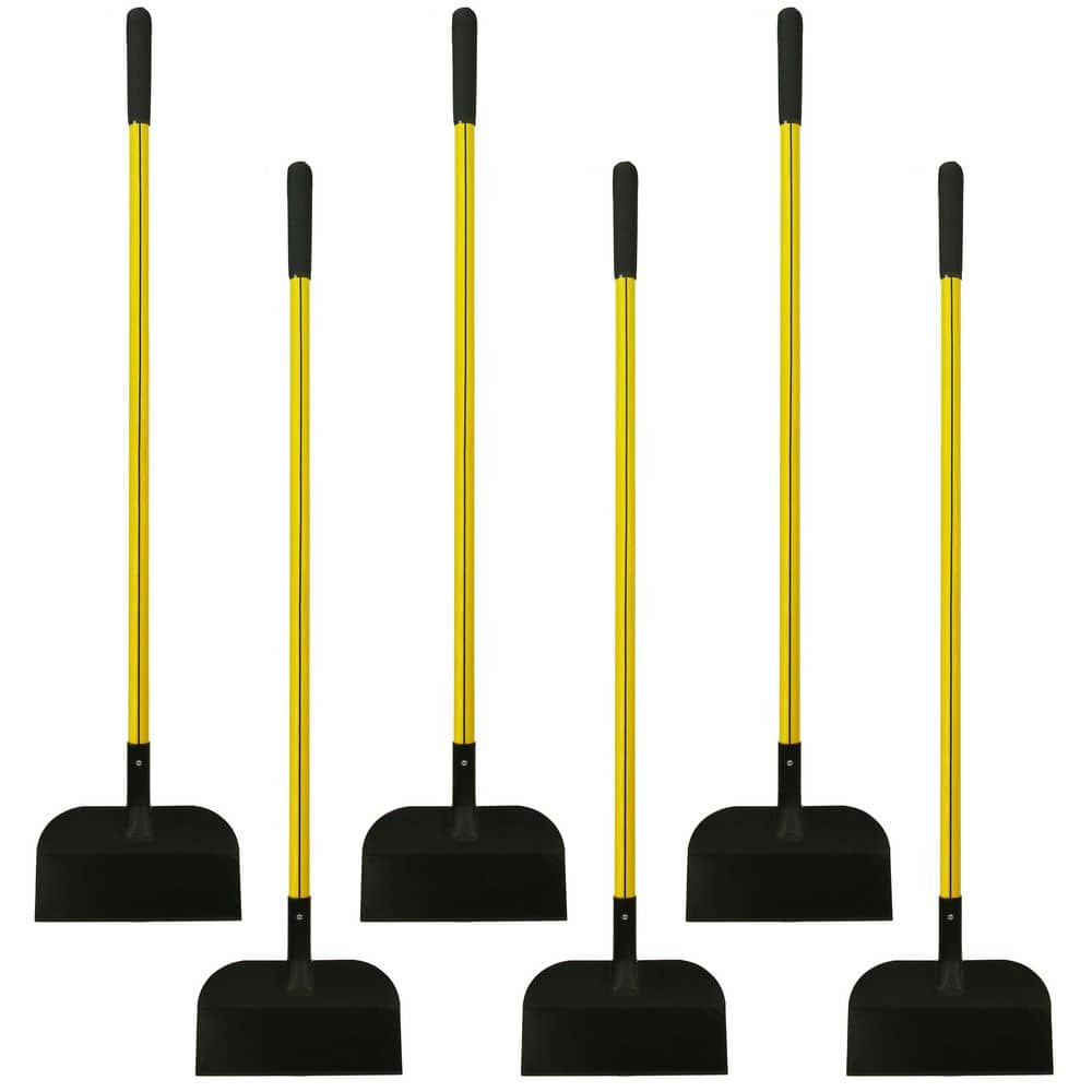 Nupla 54 in. Fiberglass Handle Multi-Purpose Steel Scraper Shovel with ...